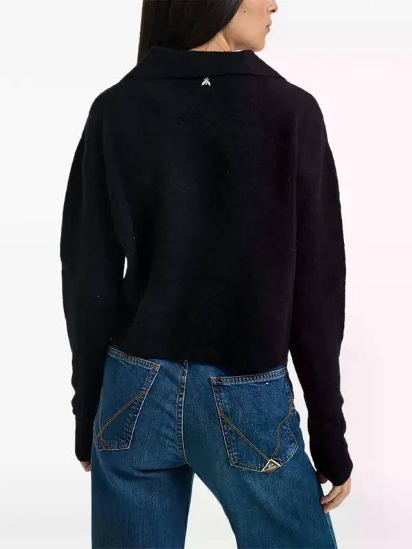 Patrizia Pepe Spread-collar V-neck Sweater