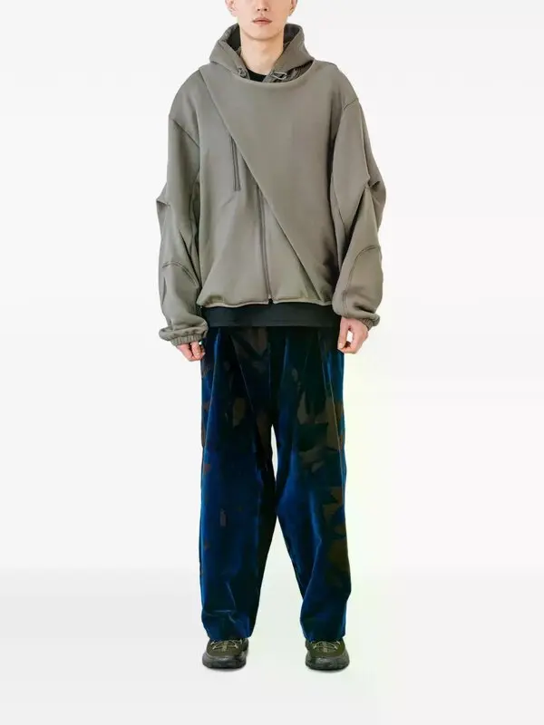 YOSHIOKUBO Sash Layered-design Hoodie