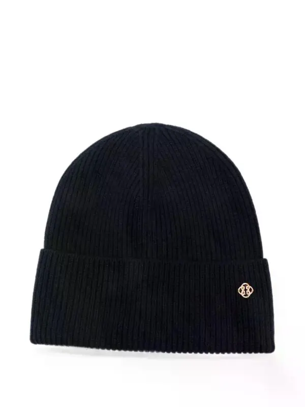 Gant Ribbed Wool Beanie Hat - Blue