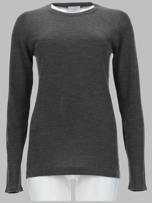 Brunello Cucinelli Cashmere & Silk Sweater Leggera With Slim Fit