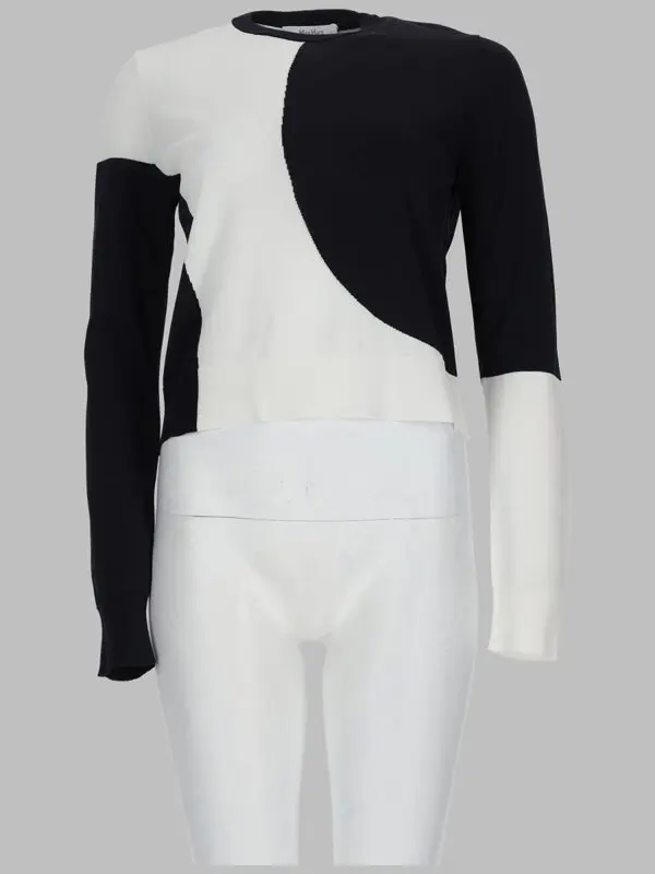 Max Mara Mini Fitted Sweater In Viscose Crepe - Multicolour