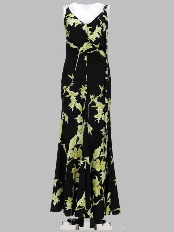 Sportmax Viscose & Elastane Gown With Multicolor-inspired Pattern, Balia