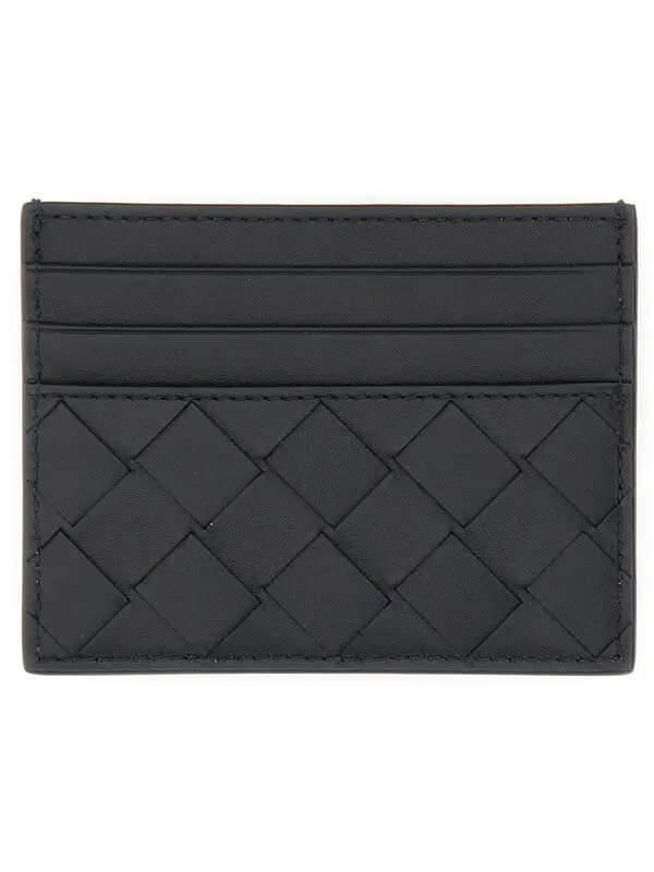 Bottega Veneta Intrecciato Leather Mini Card Case, 8cm X 10.5cm X 0.5cm - Black