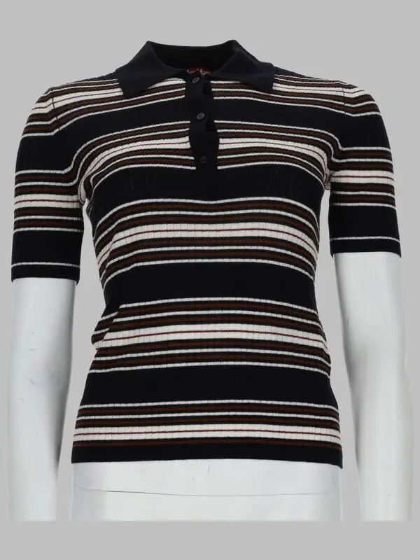 Max Mara Polo Sweater In Silk & Wool