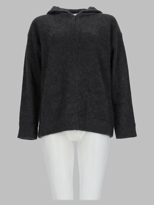 Max Mara Zip-up Hooded Sweater