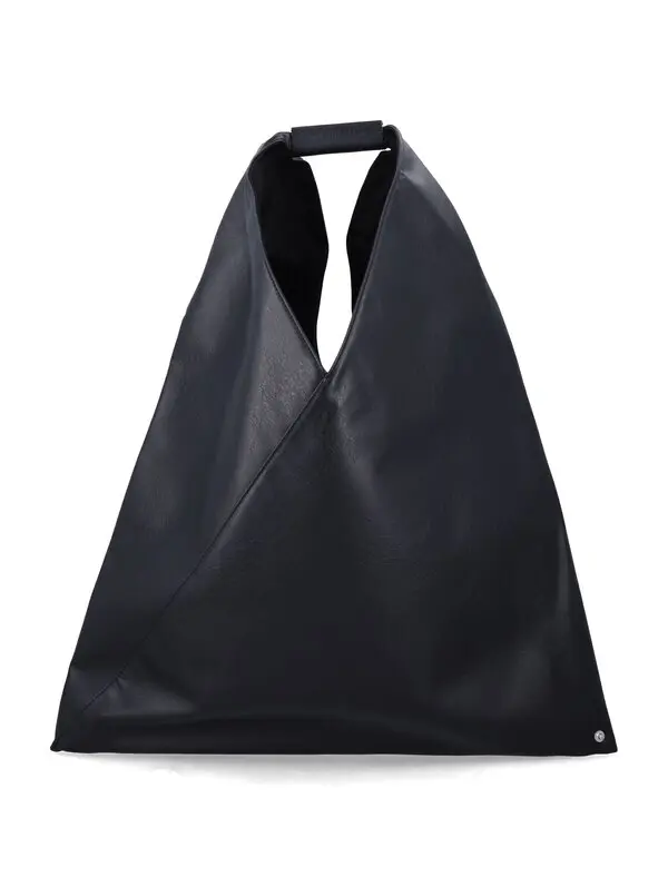 MAISON MARGIELA Origami-inspired Mini Triangular Japanese Handbag With Snap-adjustable Shape - Nero