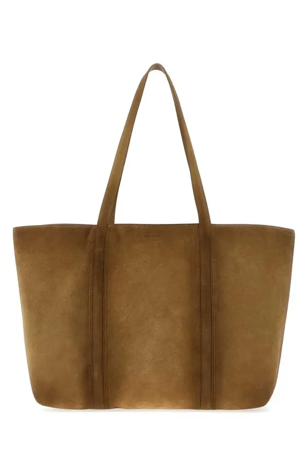 JIL SANDER Biscuit Suede Foro Shopping Handbag