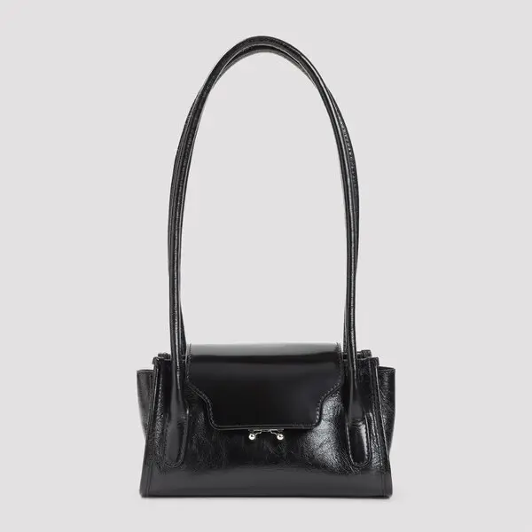 Marni Trunkette Mini Calf Leather Shoulder Bag - Black