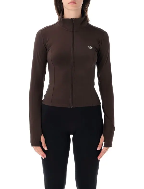ADIDAS ORIGINALS Fitted Zip-up Long Sleeve Top