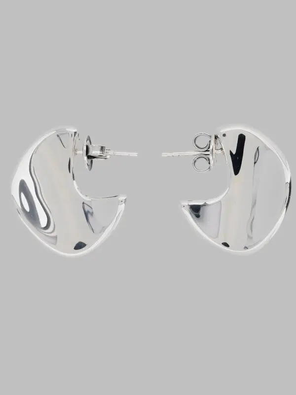 Bottega Veneta Sterling Mini Disc Earrings - Silver