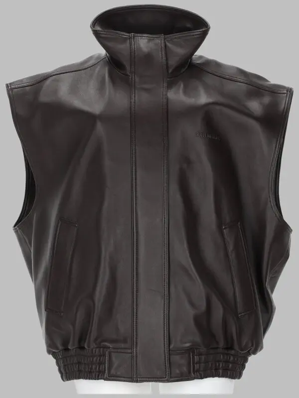 Balenciaga Soft Leather Blouson Jacket - Brown