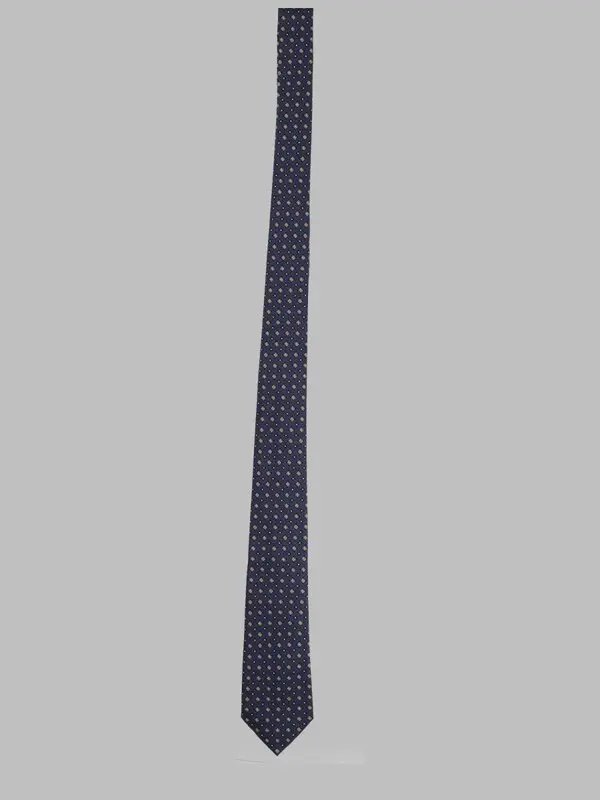 Saint Laurent Jacquard Silk Tie - Blue