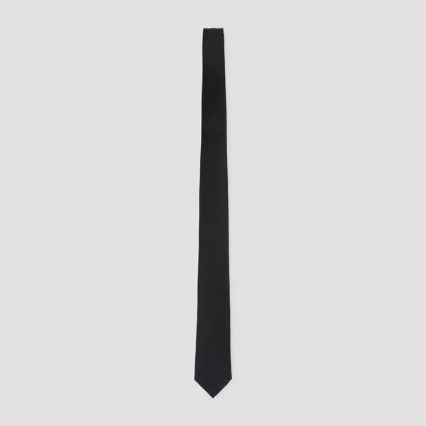 Balenciaga Wool-silk Tie - Black