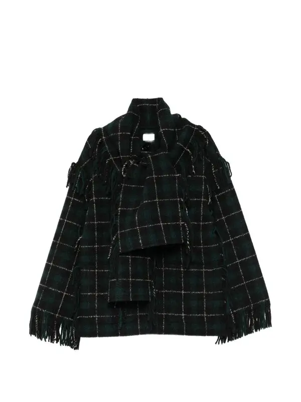 TOTEME Wool Fringed Scarf Jacket
