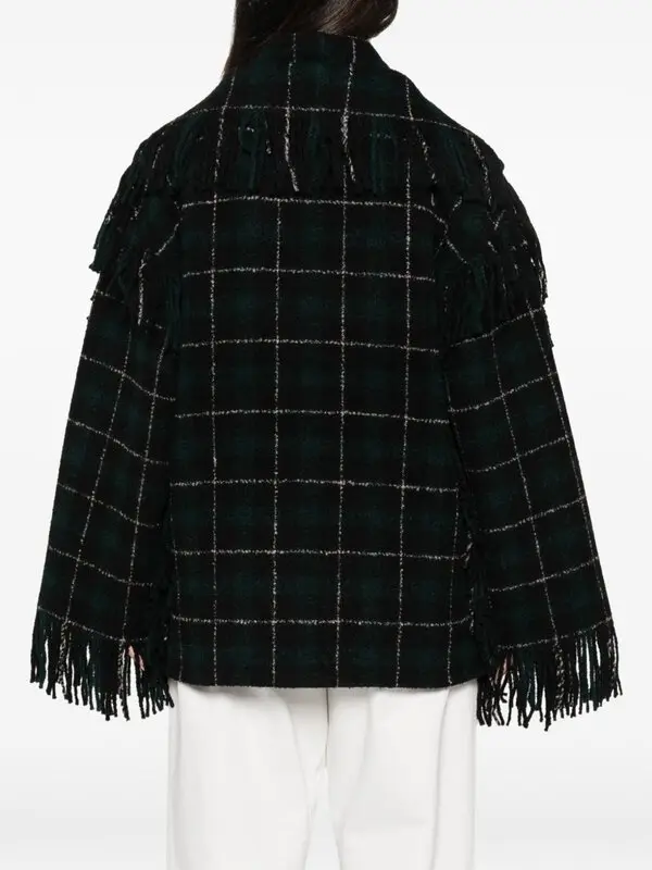 TOTEME Wool Fringed Scarf Jacket