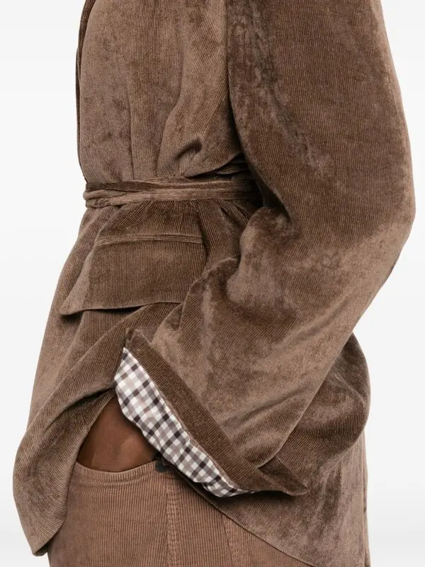 Brunello Cucinelli Velvet Belted Jacket