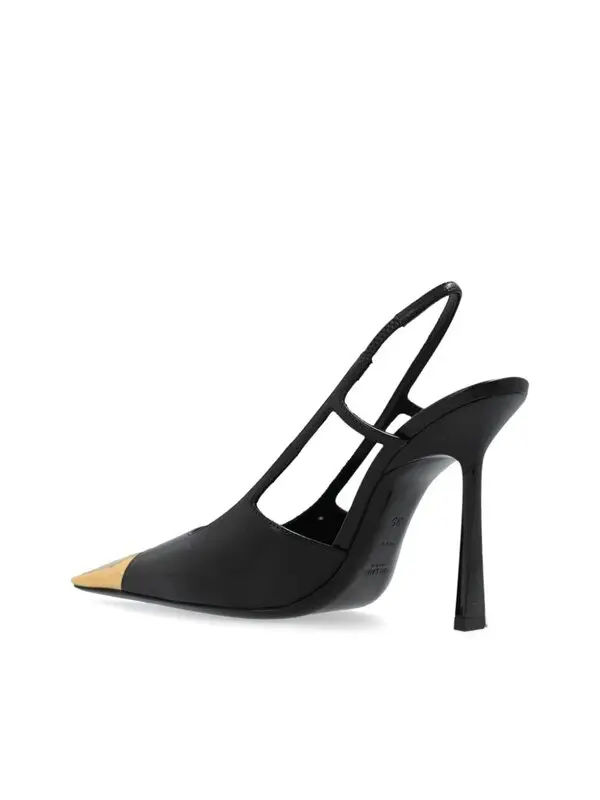Saint Laurent Jeanne Leather Slingback Pumps