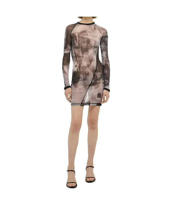 Helmut Lang Scribble Twisted Dress