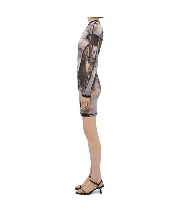 Helmut Lang Scribble Twisted Dress