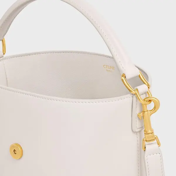 Celine Small Bucket Louise In Smooth Calfskin - Rice