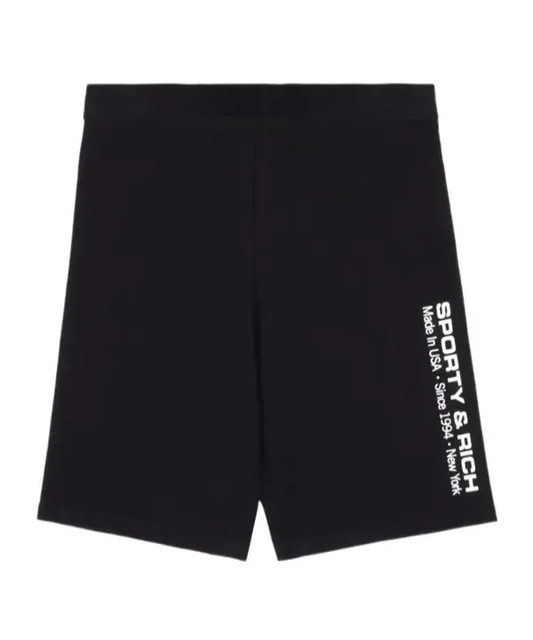 SPORTY  RICH Reflective Logo-print Cycling Shorts