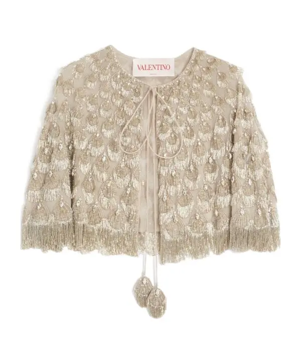 Valentino Garavani Embroidery Organza Cloak