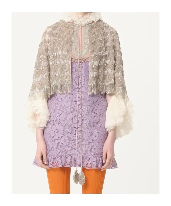Valentino Garavani Embroidery Organza Cloak