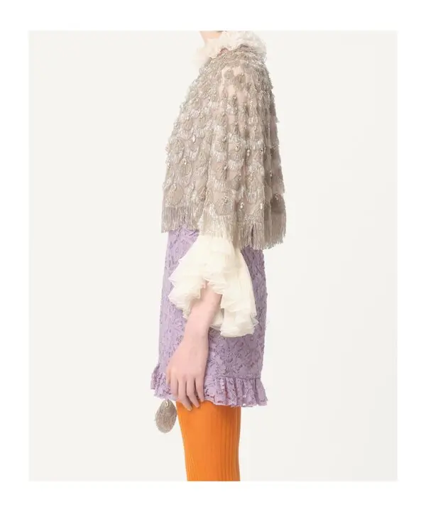 Valentino Garavani Embroidery Organza Cloak