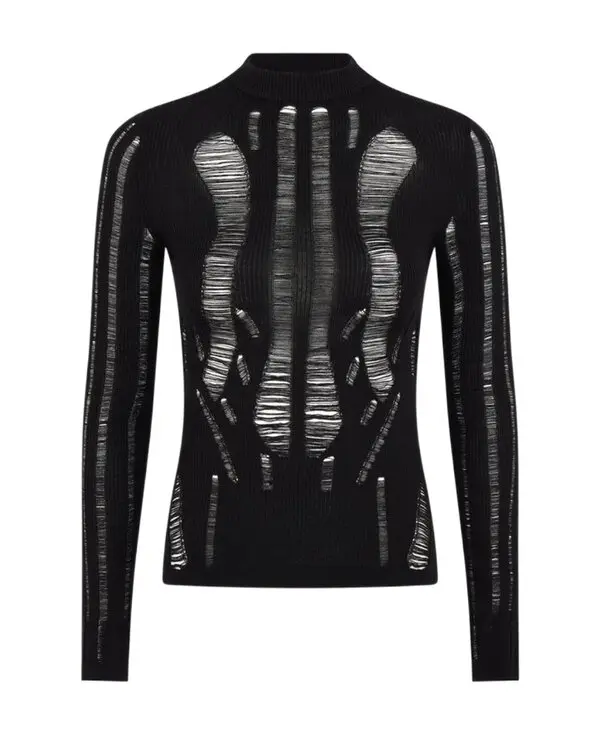 MISBHV Ripped-detail Knitted Jumper