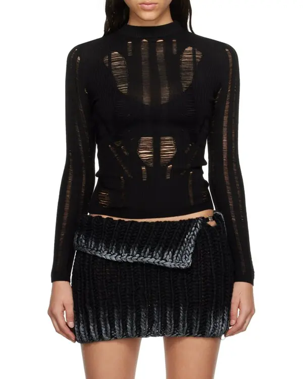MISBHV Ripped-detail Knitted Jumper