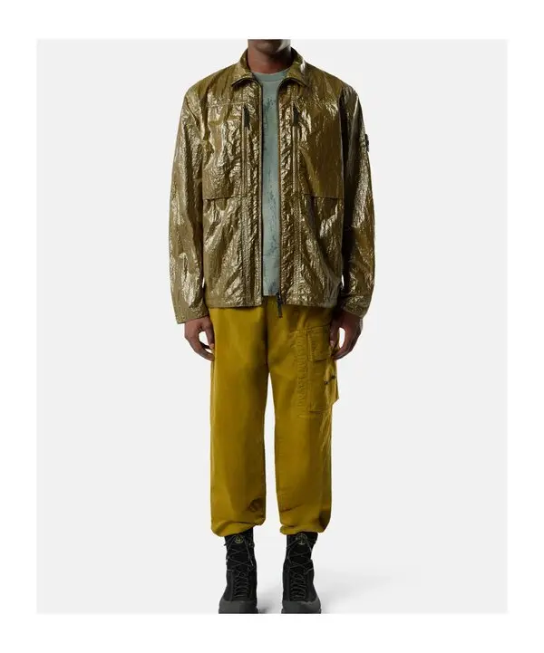 Stone Island Comfort-fit Zip-up Overshirt With Chest Pockets