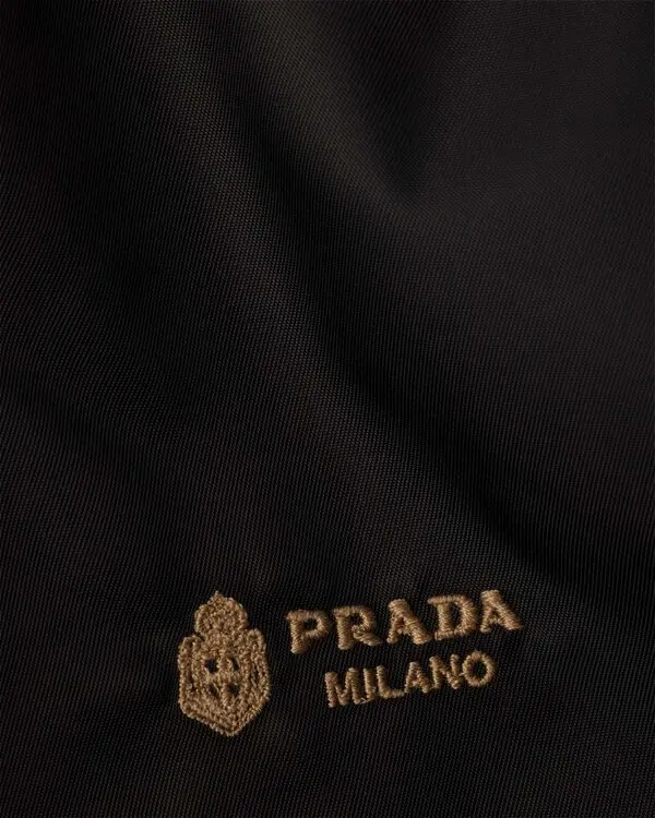 Prada Reversible Re-nylon And Camel-hair Hooded Scarf