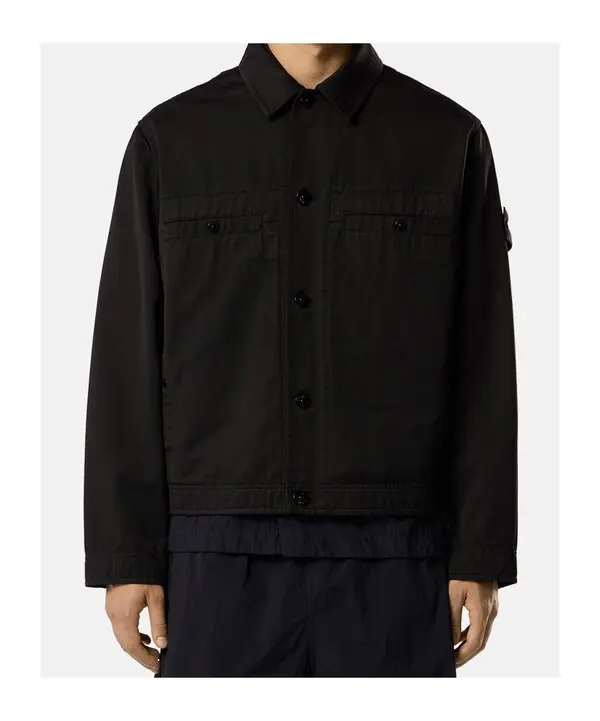 Stone Island Coach Jacket With Anti-drop Finish