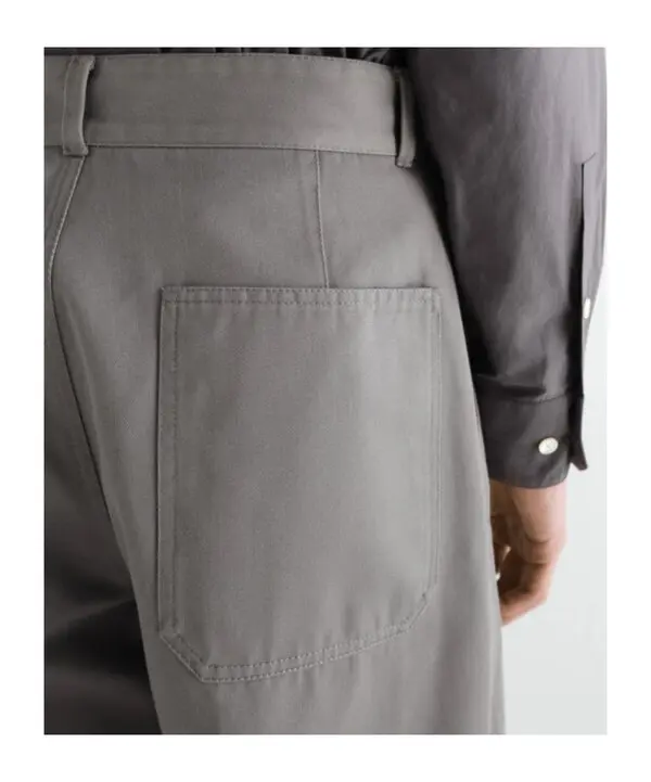 LEMAIRE Barrel Pants In Polycotton Twill