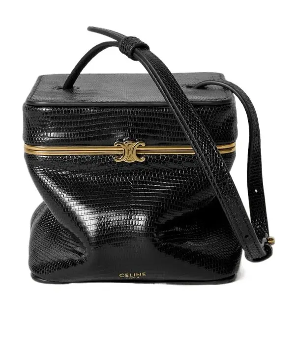 Celine Frame Logo Shoulder Bag - Black