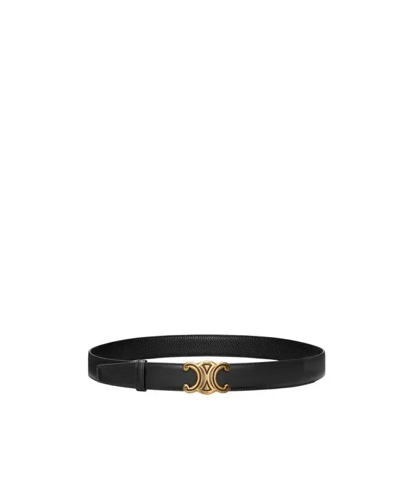 Celine Triomphe Helium Buckle Reversible Strap 30mm - Black