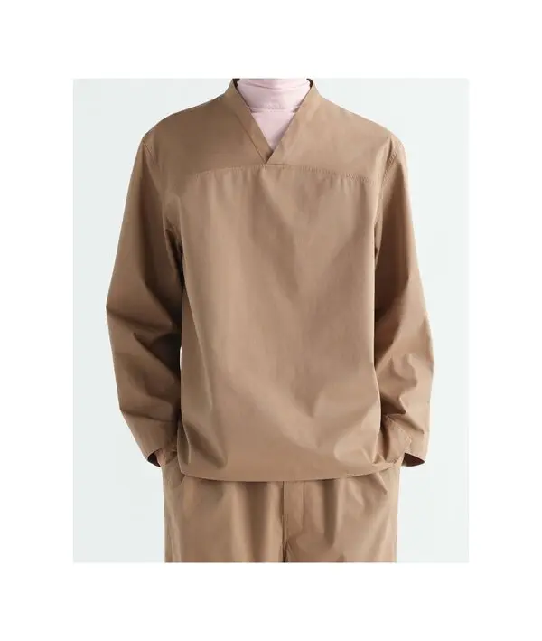 LEMAIRE V-neck Top In Light Cotton Twill