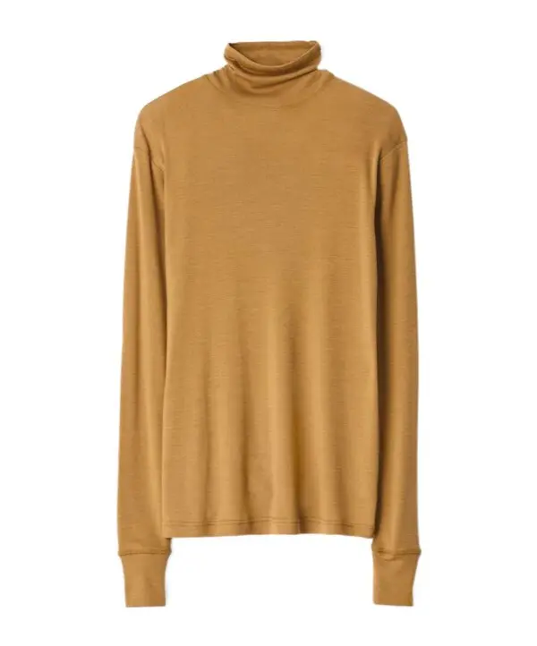 LEMAIRE Stand-collar Top In Wool And Silk Jersey
