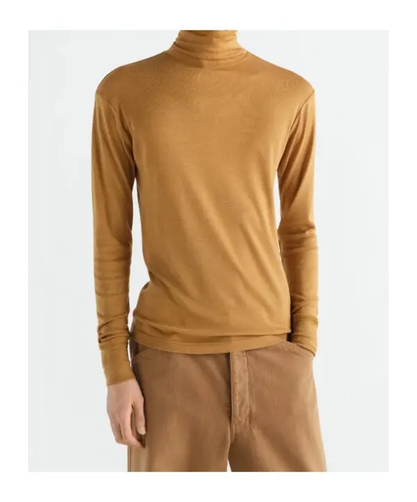 LEMAIRE Stand-collar Top In Wool And Silk Jersey