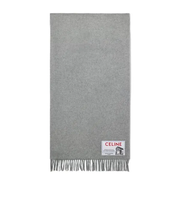 Celine Wool And Cashmere Scarf - Medium Gray