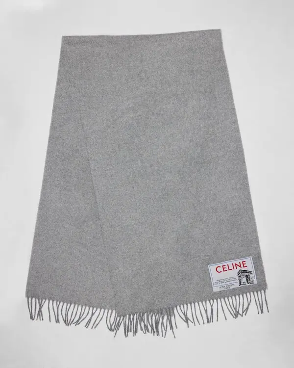 Celine Wool And Cashmere Scarf - Medium Gray