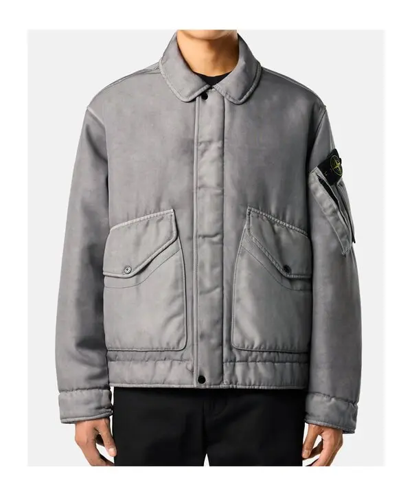 Stone Island Padded Stand Collar Jacket With Anti-drop