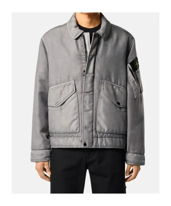 Stone Island Padded Stand Collar Jacket With Anti-drop