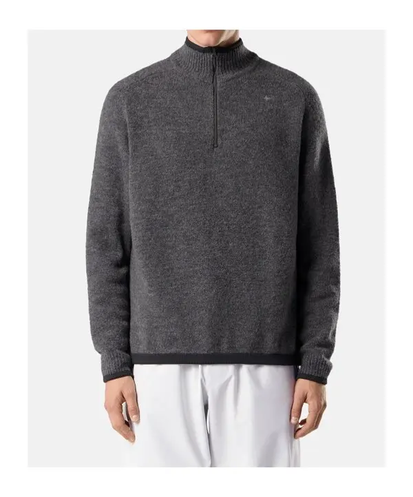 Stone Island Loose-fit Half-zip Jumper With Drawcord Hem
