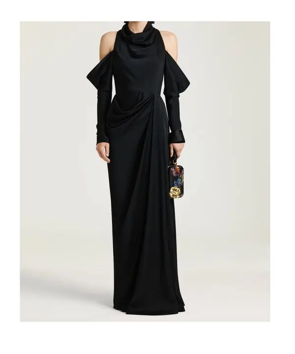 Givenchy Draped Dress In Satin Crepe