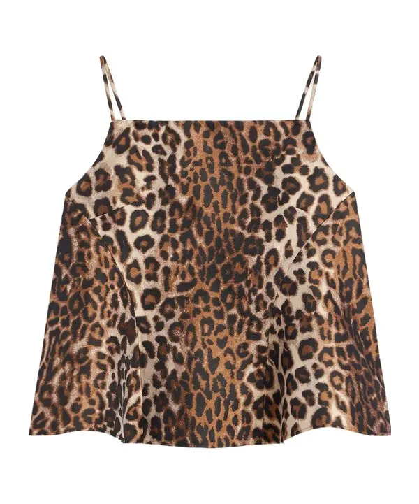 Givenchy Sliced Top In Leopard Jacquard