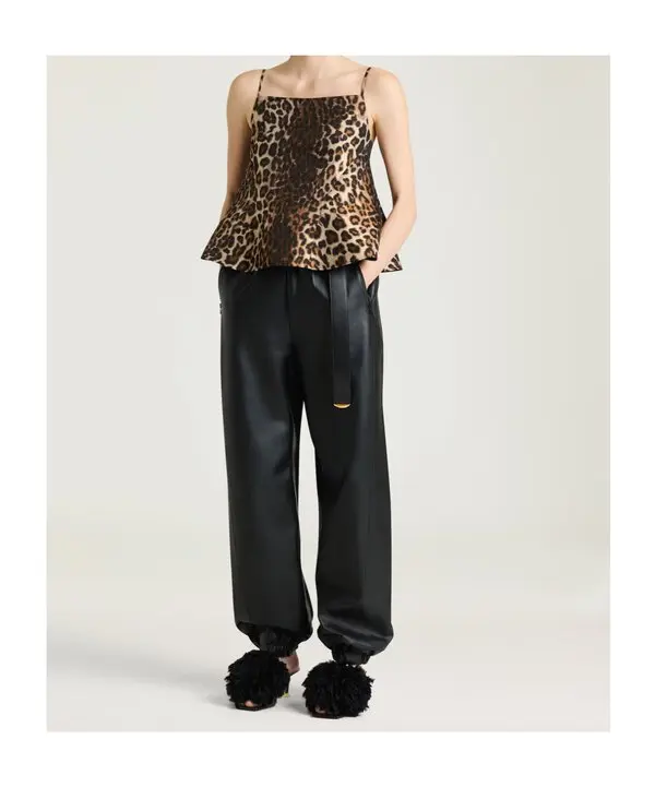 Givenchy Sliced Top In Leopard Jacquard