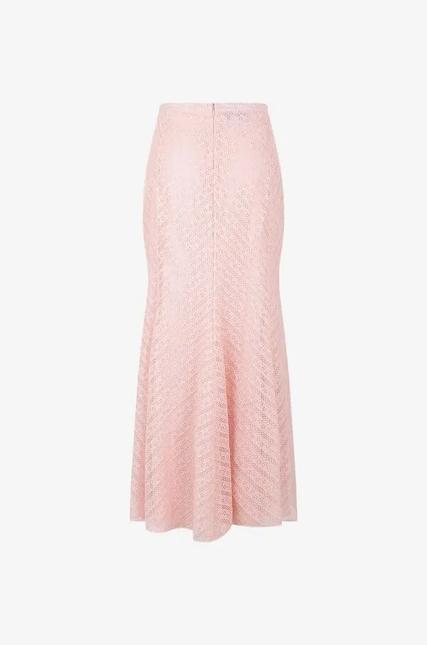 Giambattista Valli Long Fitted Lace Skirt