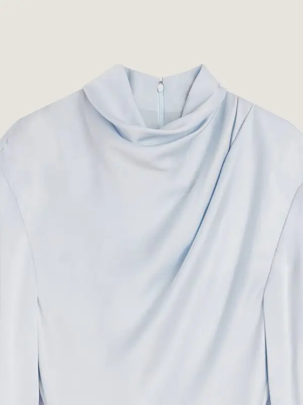 Givenchy Midi Draped Dress In Satin Crepe