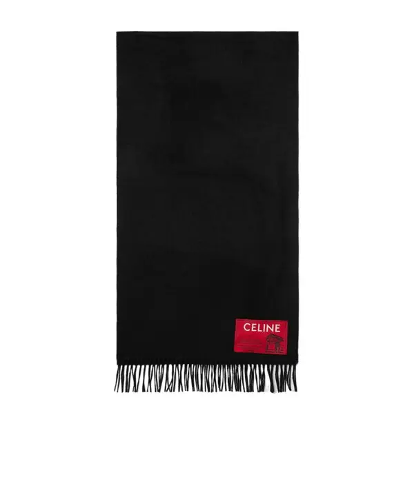 Celine Wool And Cashmere Scarf - Black